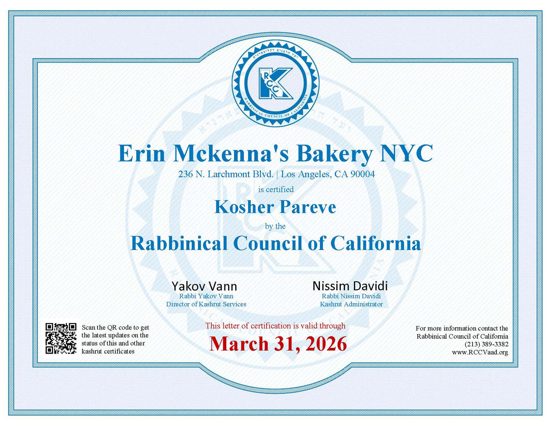 Kosher Certified Bakery | Erin McKenna's Bakery – Erin McKenna's Bakery